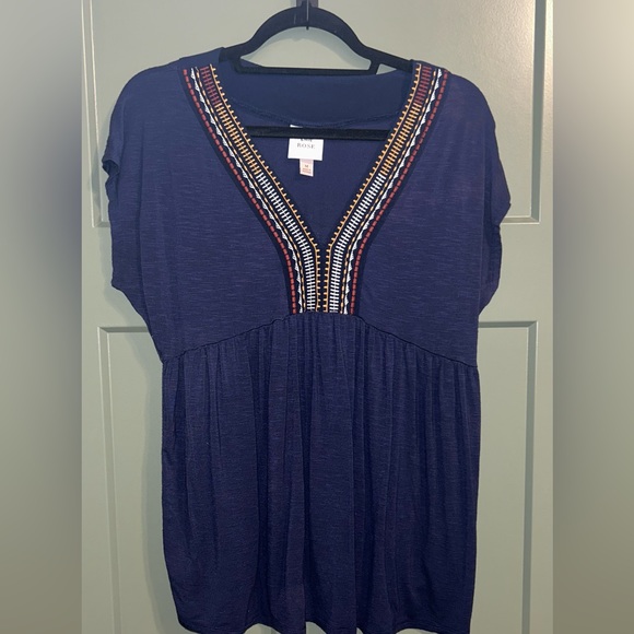 Knox Rose | Tops | Navy Blue Knox Rose Blouse | Poshmark